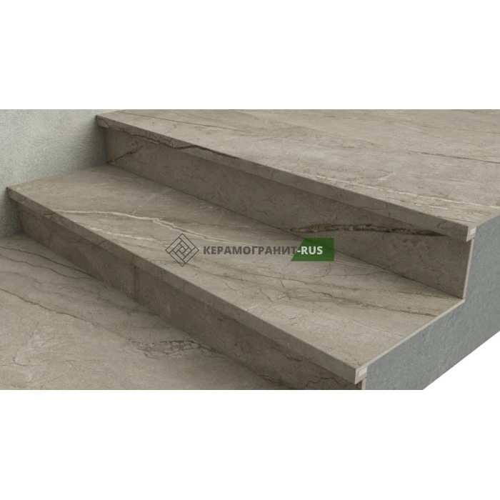 Ступень с капиносом П-обр. Forte Dei Marmi MYSTIC GREY 1600x330 купить ...